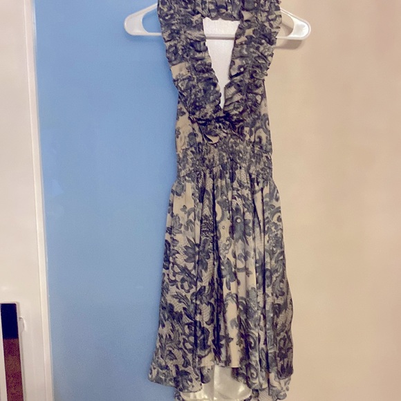 Dresses | Stunning Ruffled Halter Neck Low Cut Open Back High Low Dress ...